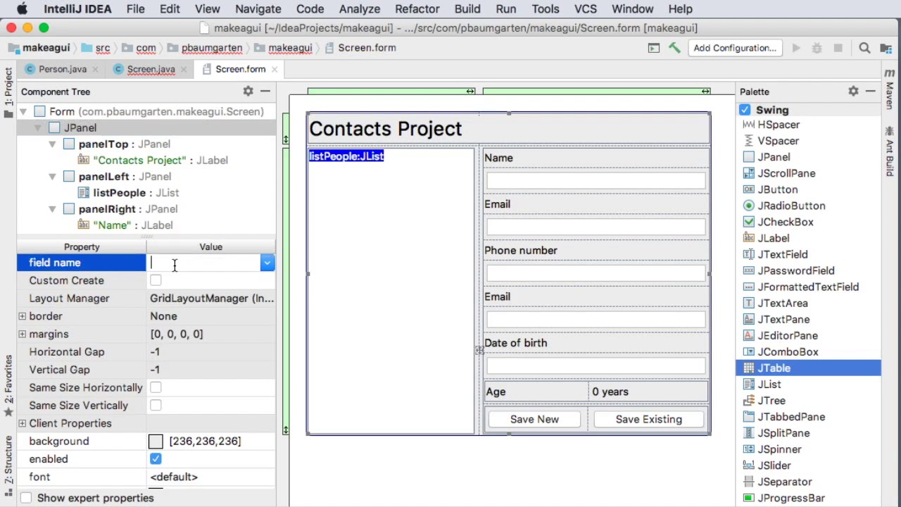 Java Guis Part 4 Code The Jframe Youtube
