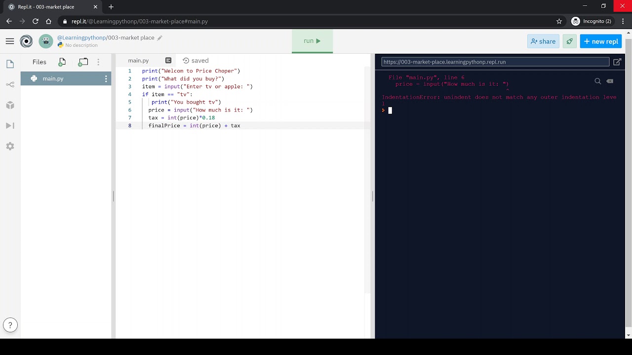 003 If Statement In Python Youtube