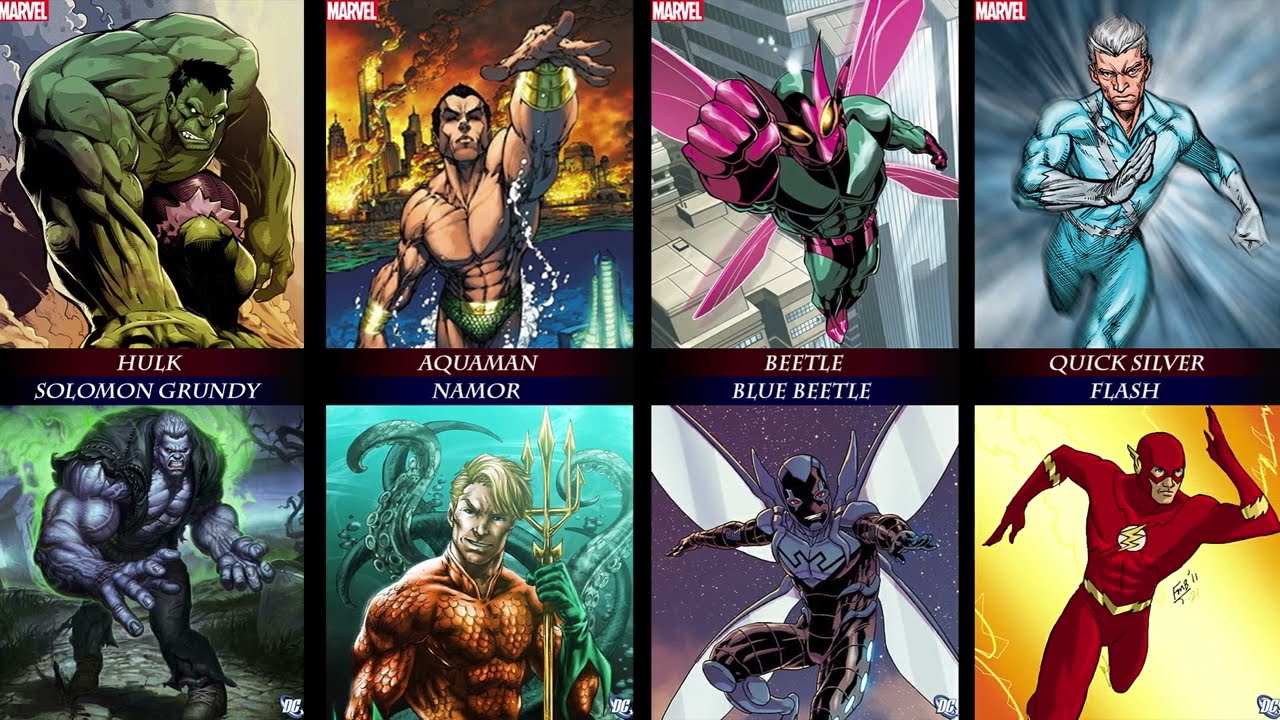 Marvel Vs Dc Copycats Characters Part 1 Youtube