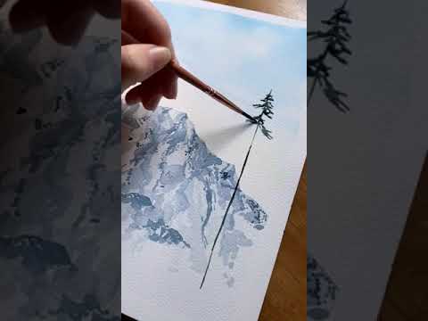 Watercolor Landscape Watercolor Tutorial Shorts Youtube