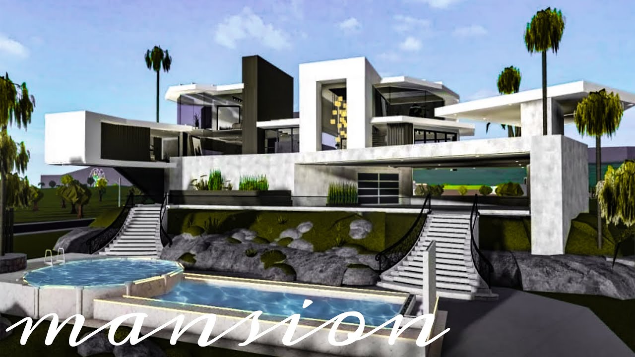 Bloxburg Mansion Modern House House Build Roblox Youtube