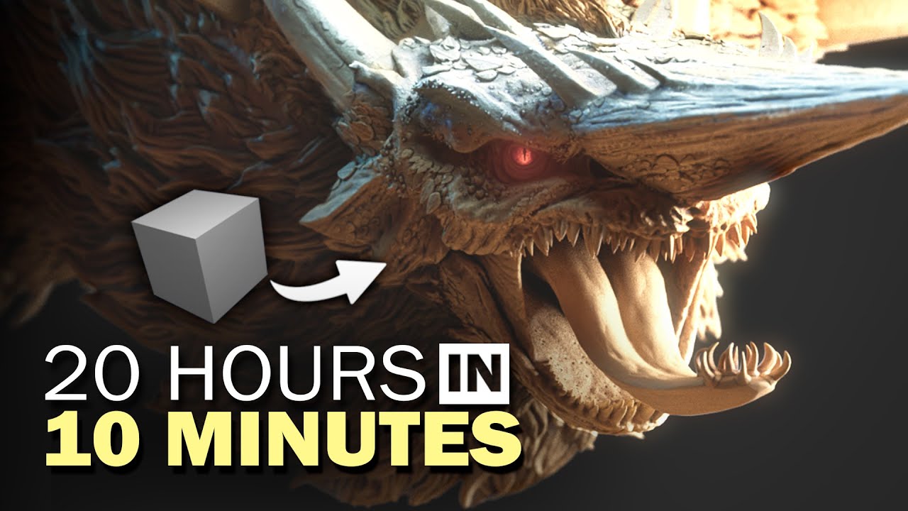Blender Serpent Creature 3d Sculpt Timelapse Youtube