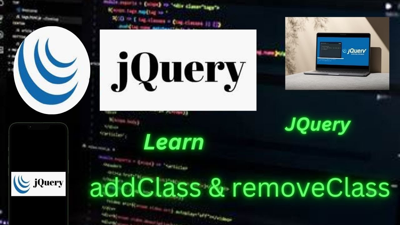Jquery Addclass Removeclass Method Tutorial Youtube