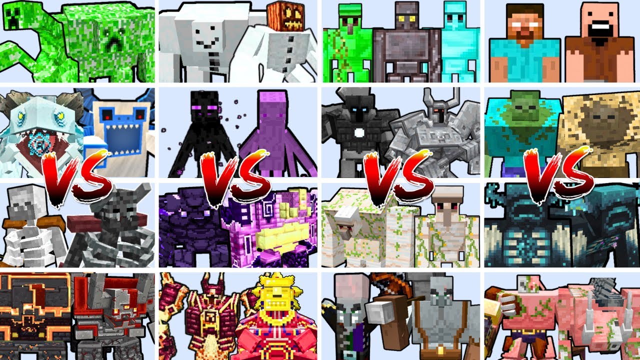 Family Tournament Minecraft Mob Battle Youtube