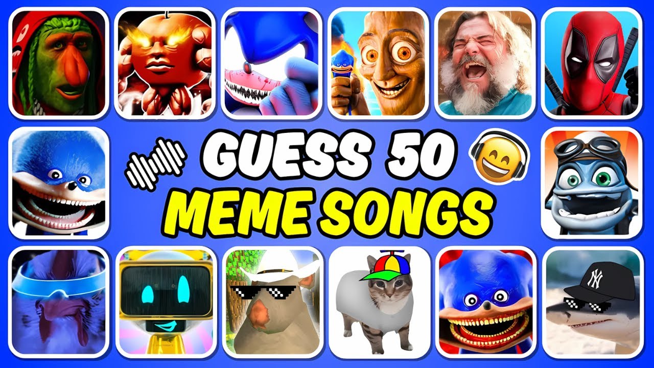 Guess 50 Meme Song 2025 Edition Meme Quiz Youtube