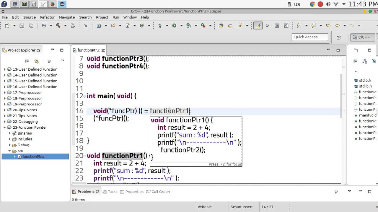 85 C Function Pointer Youtube