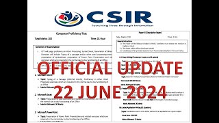 Csir Paper 3 Exam Date And Cpt Test 2024 Csir Computer Skill Test 2024 ...
