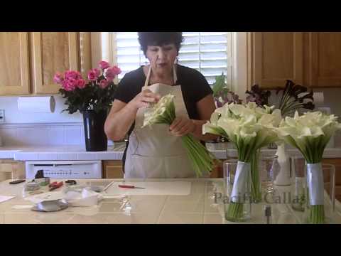 Diy Wedding Flowers How To Create A Hand Tied Calla Lily Bouquet For