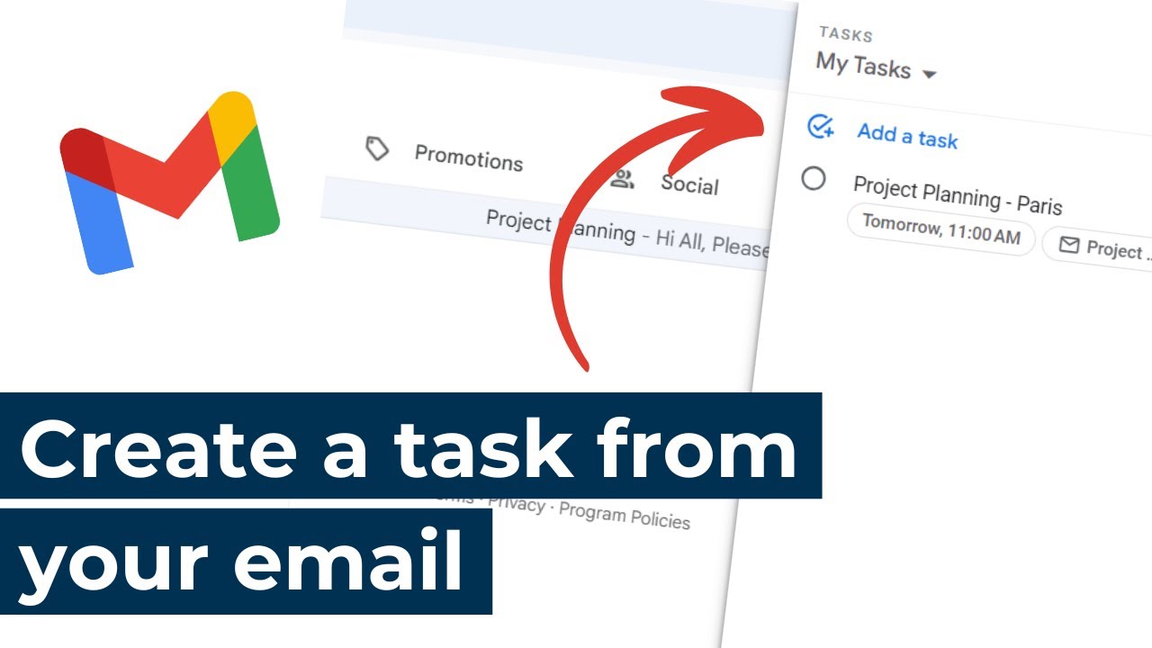 Gmail Quickly Create Tasks From An Email Youtube