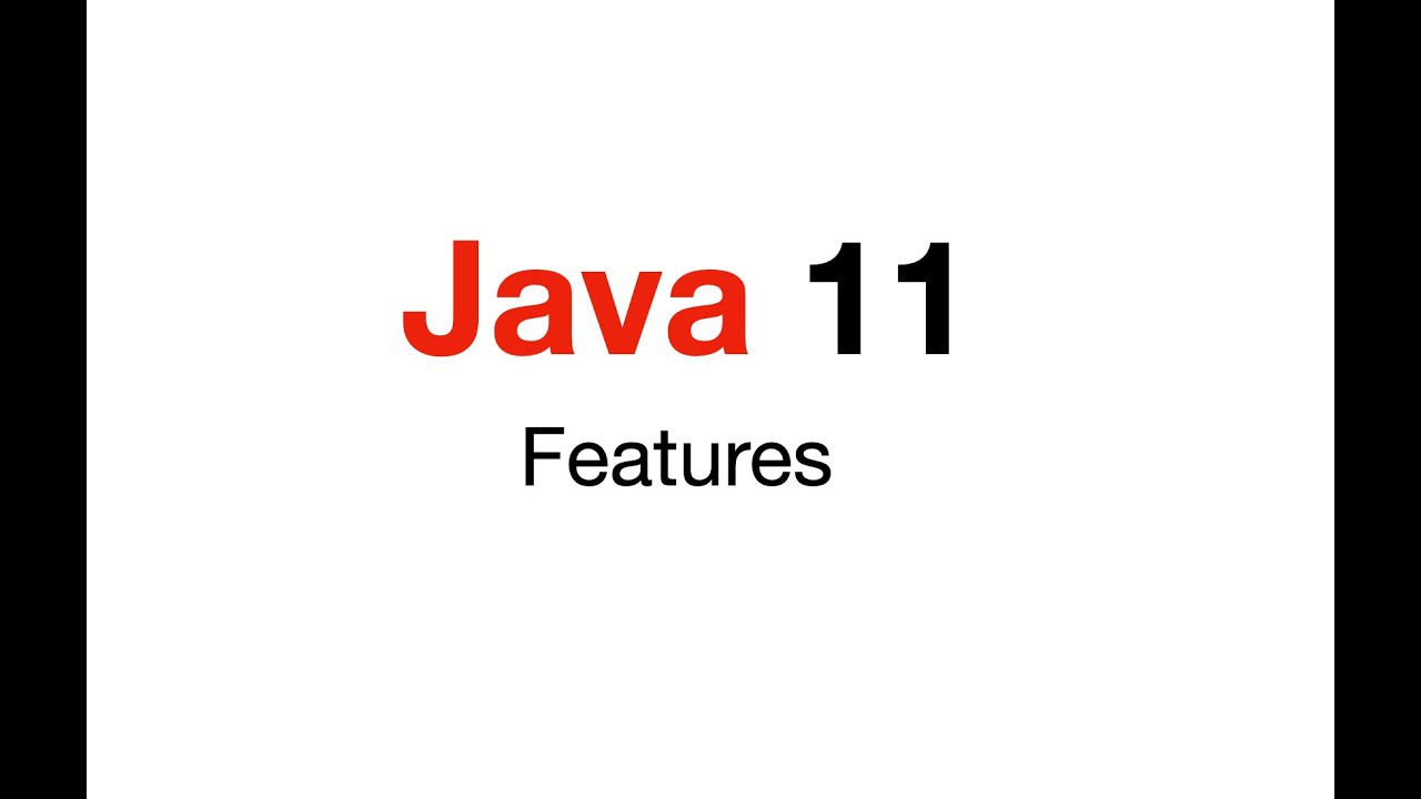Java 11 Features Youtube