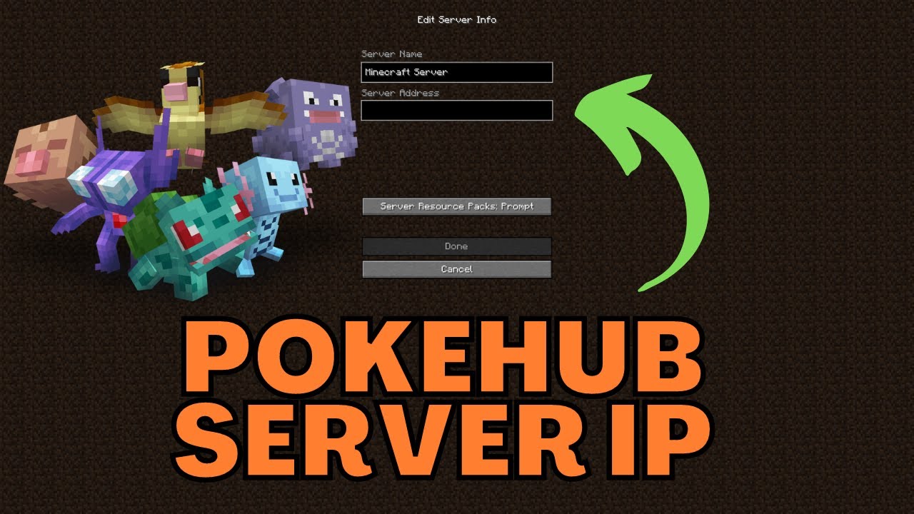 Minecraft Pokehub Server Ip Address Youtube