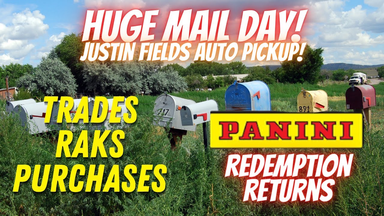 Huge Mail Day Panini Redemption Returns Fields Auto Break Results