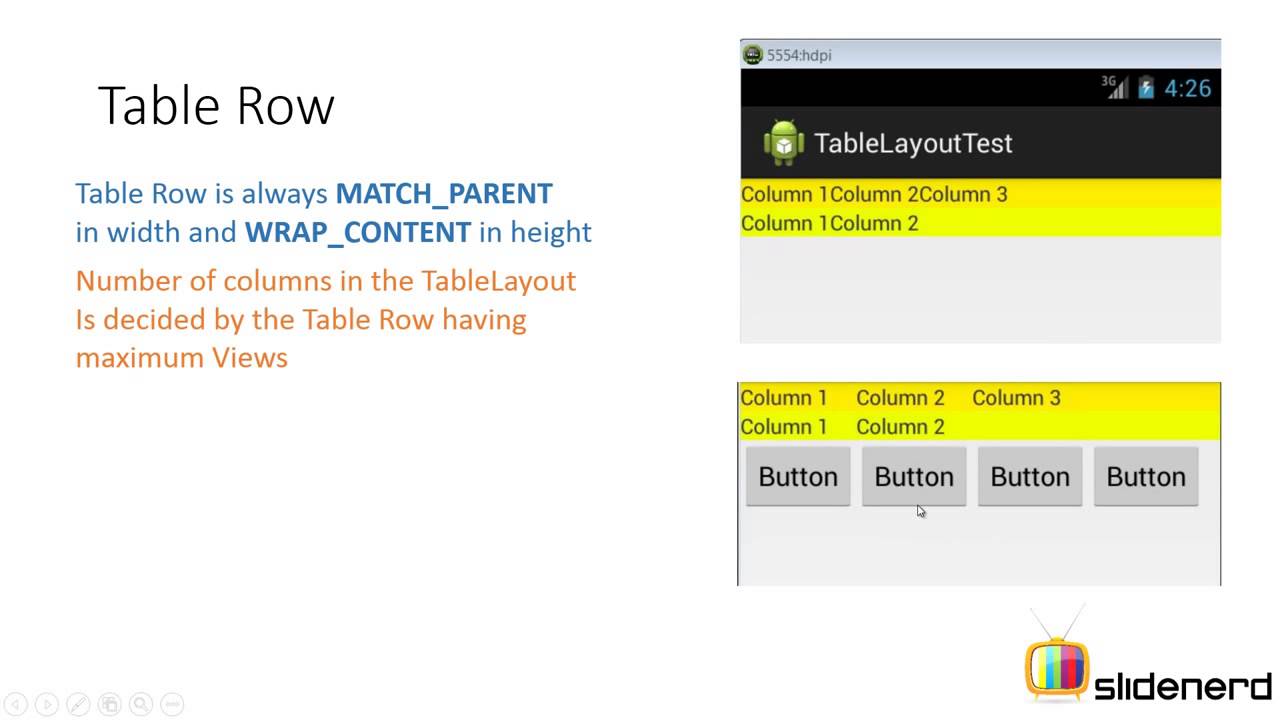 63 Android Tutorial For Beginners Table Layout Hd Youtube