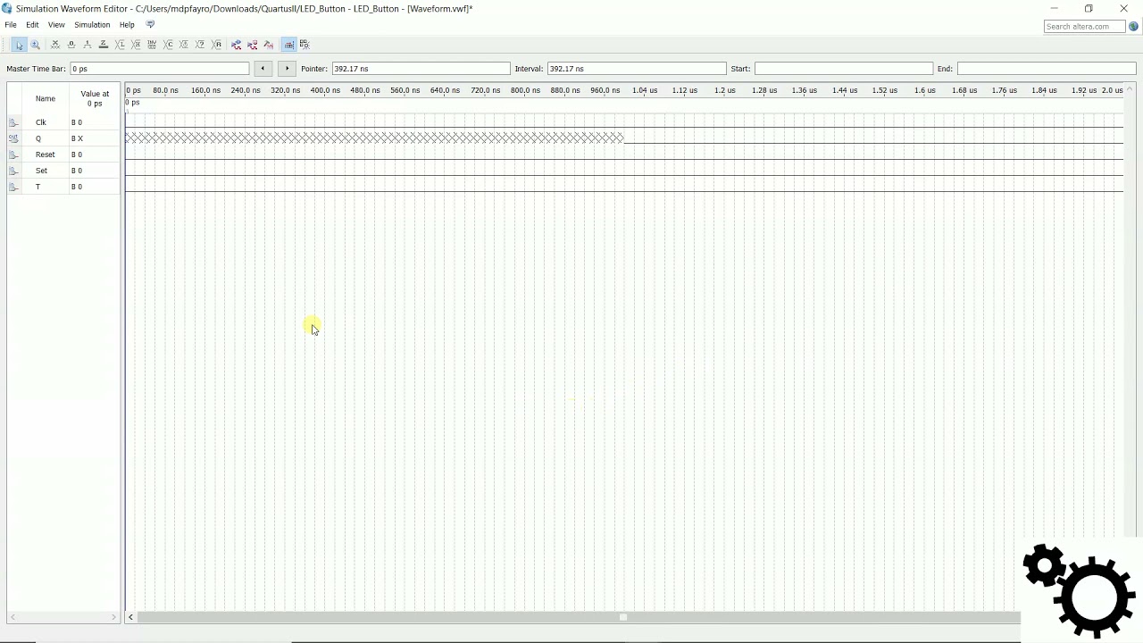 Quartus Ii Simulation Bascule T Youtube