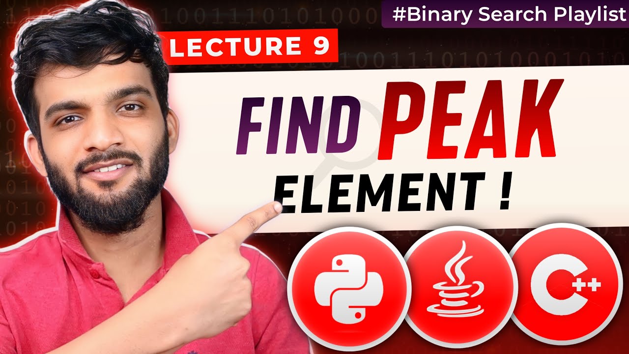 Bs 9 Find Peak Element Youtube