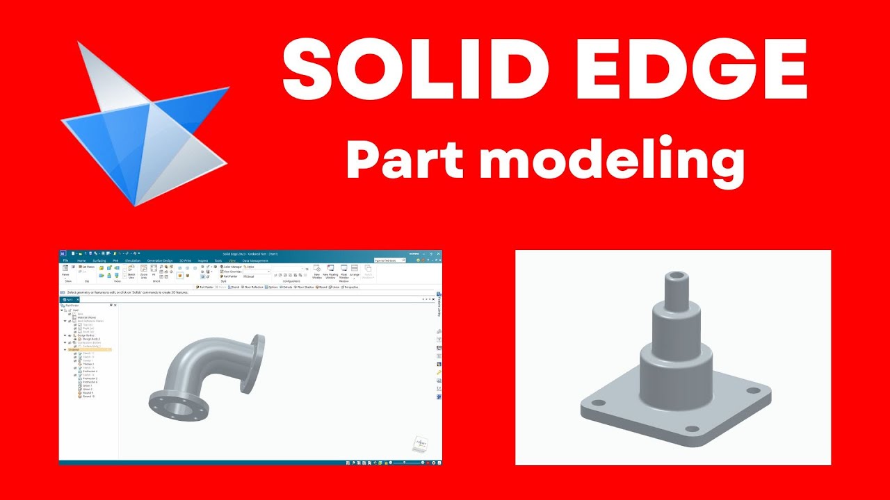 Solid Edge Part Modeling Youtube