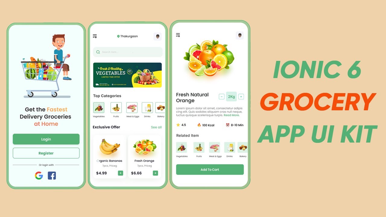 Preview Ionic 6 Grocery App Ui Kit Youtube