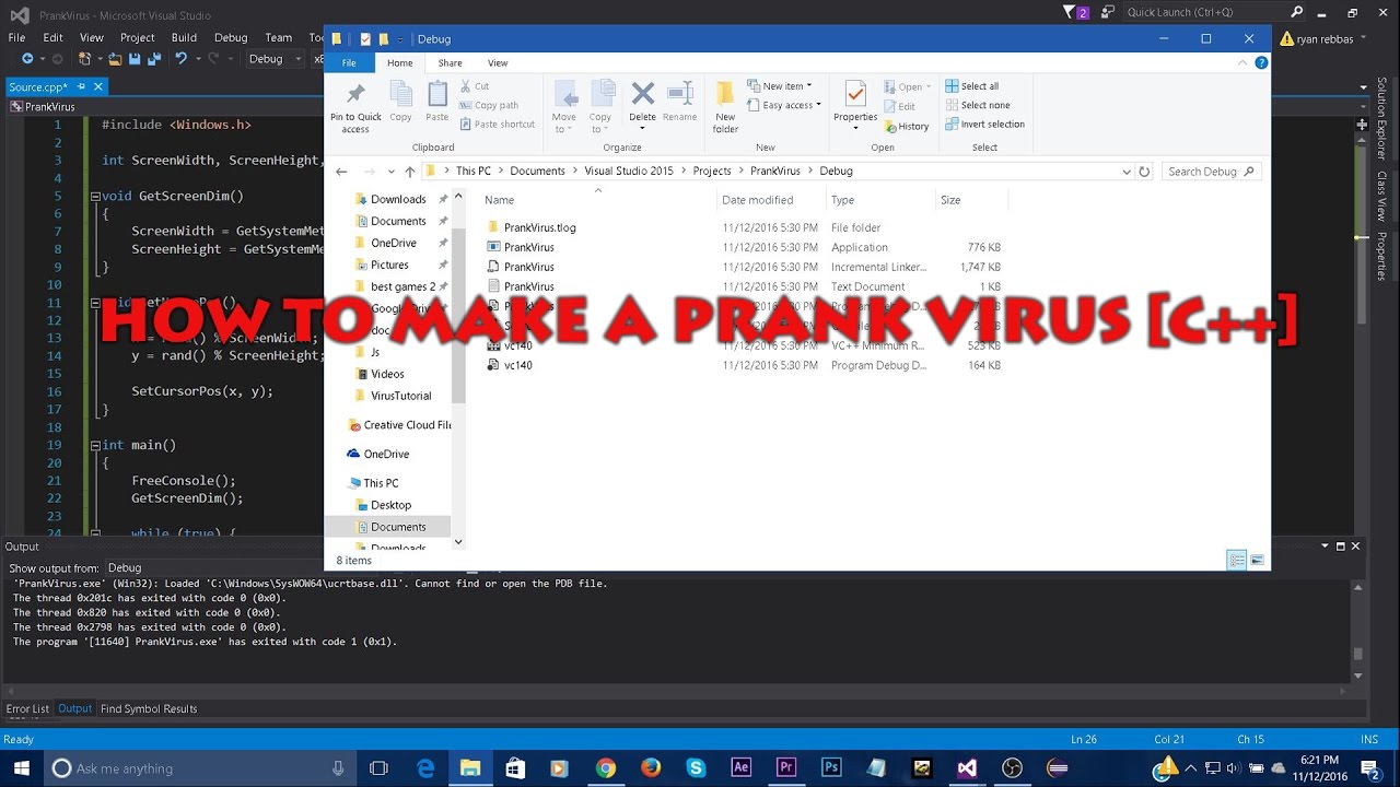 How To Make A Fake Prank Virus C Youtube
