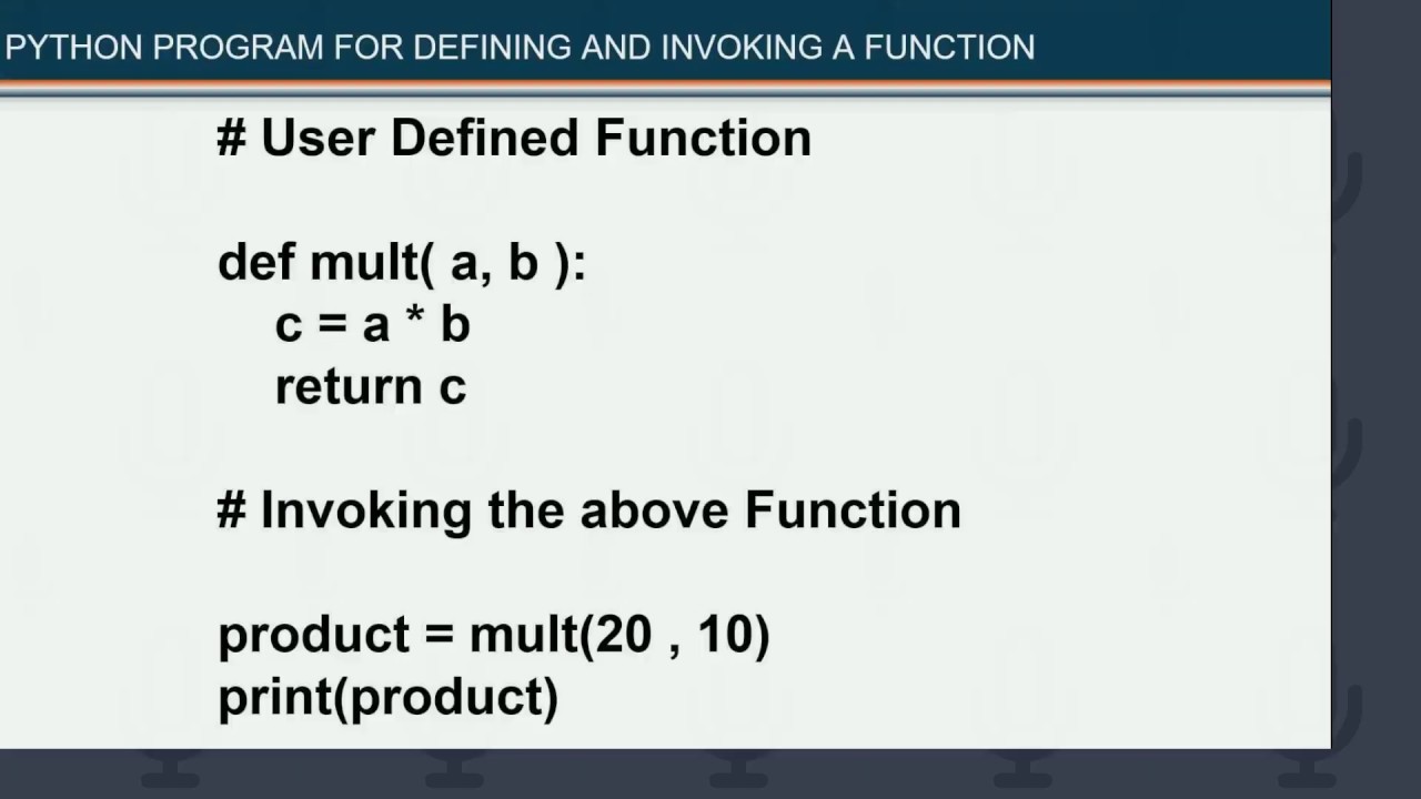 15 User Defined Functions In Python Youtube