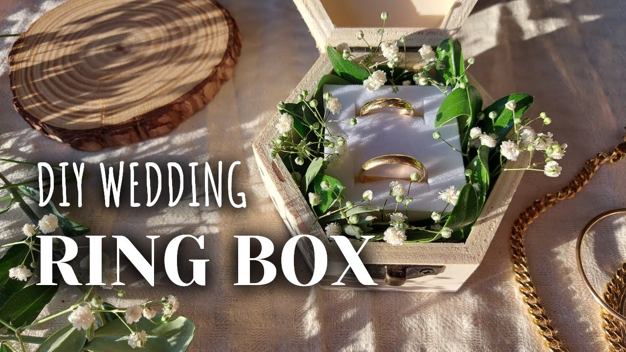 Diy Wedding Ring Box Diy Wedding Ring Holder Wedding Craft Youtube