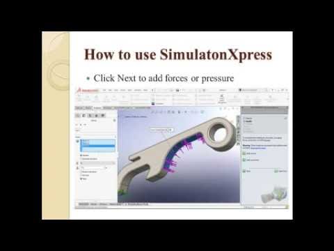 Solidworks Simulationxpress 2016 Introduction Tutorial Youtube