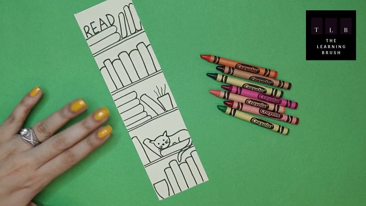 Easy To Draw Bookmark With Books Design In 5 Minutes Youtube