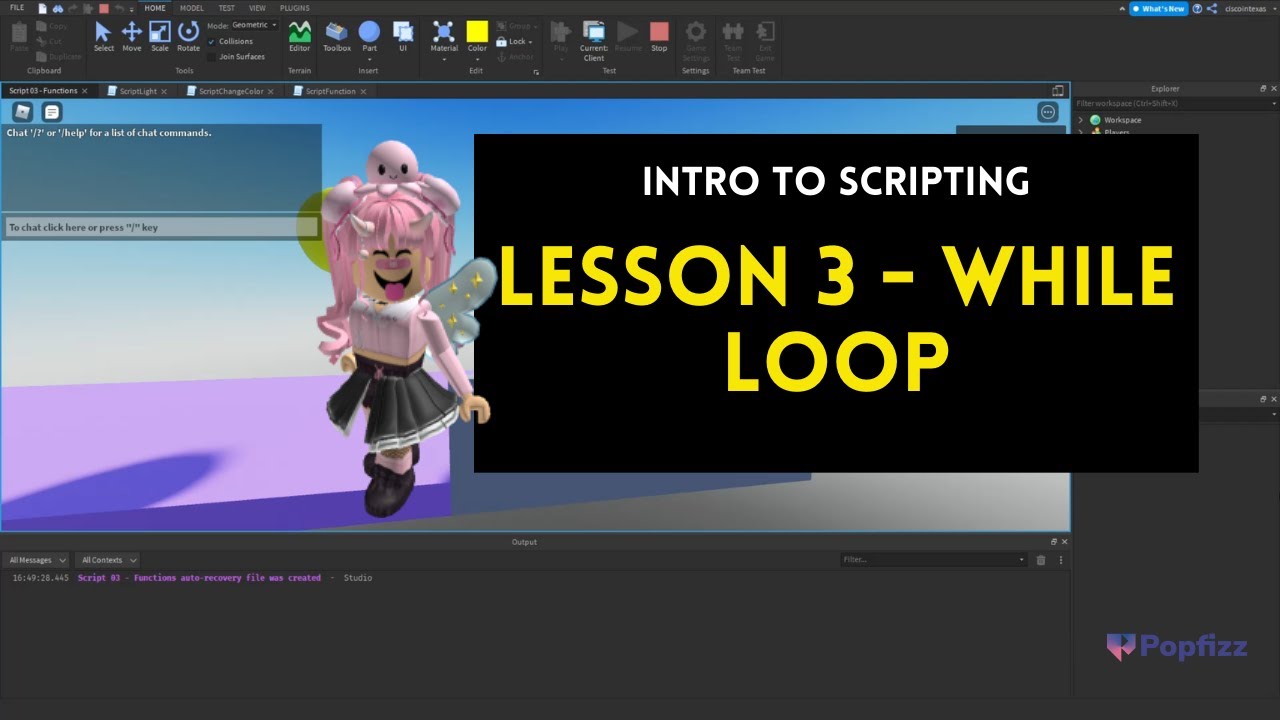 Intro To Scripting Lesson 3 While Loop Youtube
