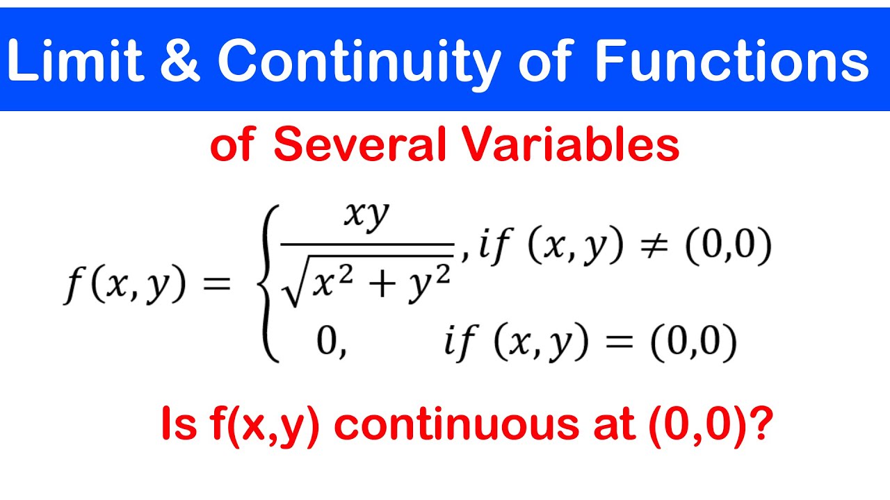 рџџў05 Limit And Continuity Of Functions Of Two Variables Youtube