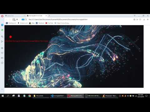 Moving Ball In Circle Using Html Css Javascript Canvas Element Youtube