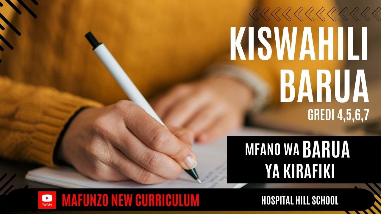 Kiswahil Mfano Wa Barua Ya Kirafiki Youtube