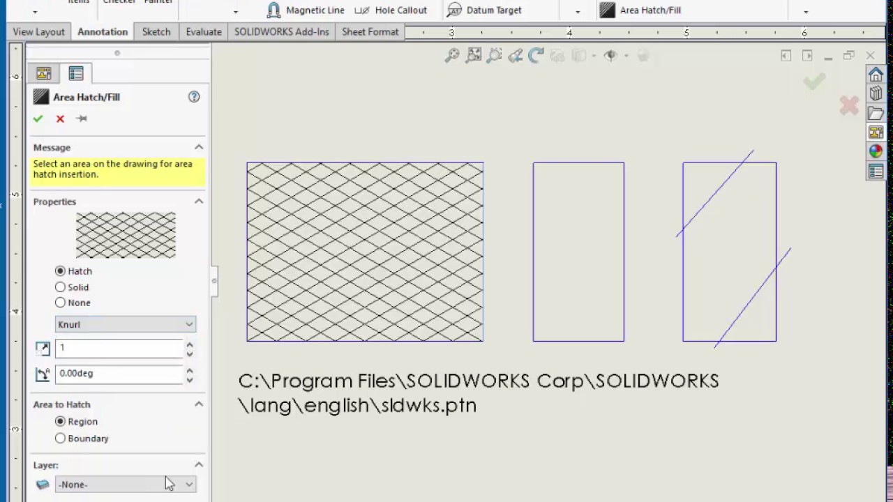 Customhatchsolidworks Youtube