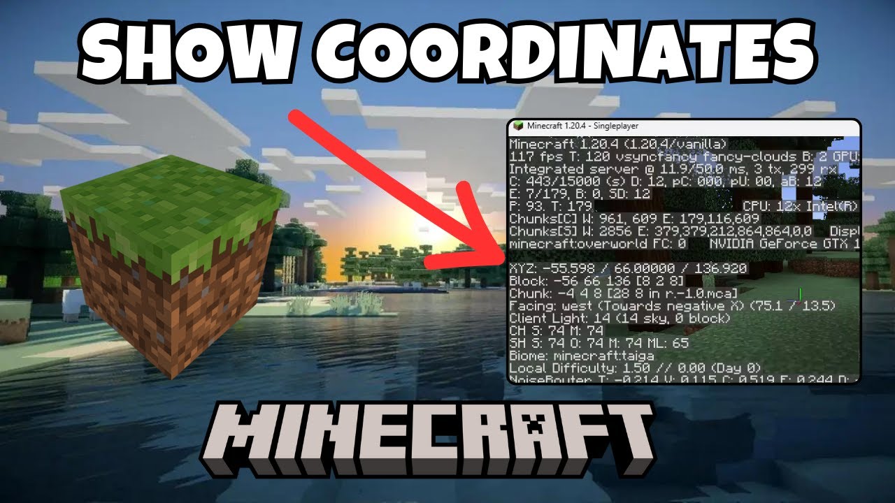 How To Show Coordinates In Minecraft Java Youtube