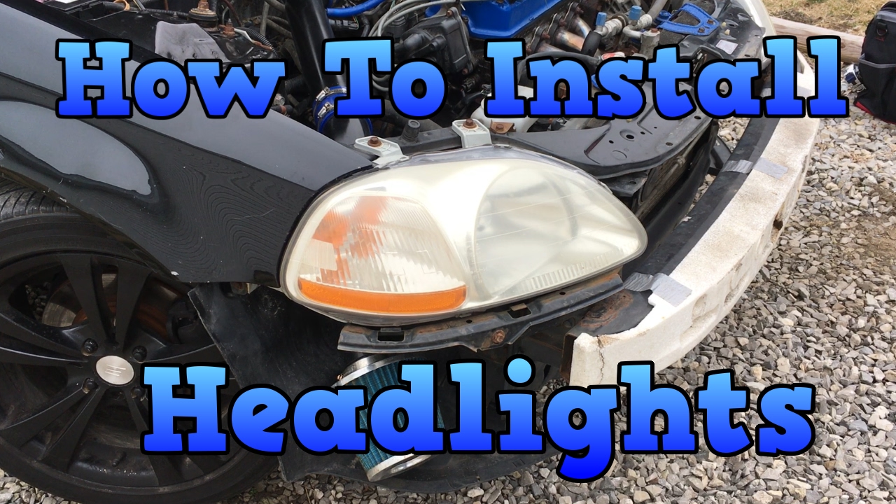 Honda Civic 1996 2000 How To Install Headlights Youtube
