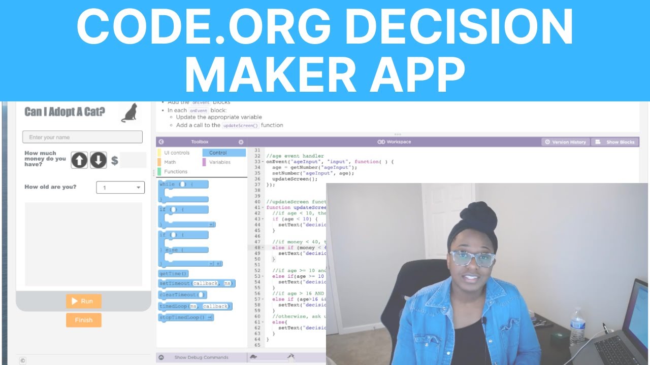 Code Org Csp Decision Maker App Unit 4 Lesson 13 Youtube