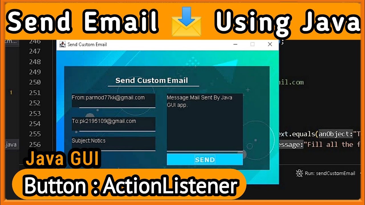 Button Actionlistener In Java Gui Tutorial 4 Youtube