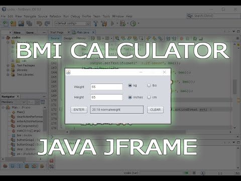 Pretty Simple Bmi Calculator With Java Jframe Programming Youtube