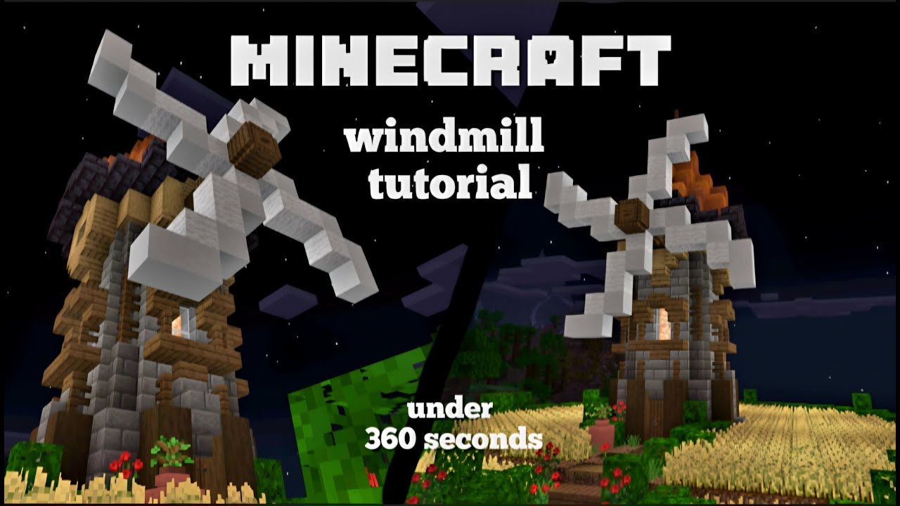Minecraft Medieval Windmill Tutorial Youtube