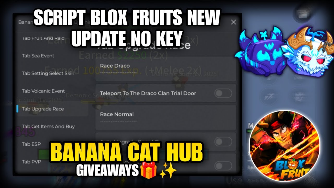 Script Blox Fruits No Key Banana Hub Fruit Sniper Auto Race V4 Auto