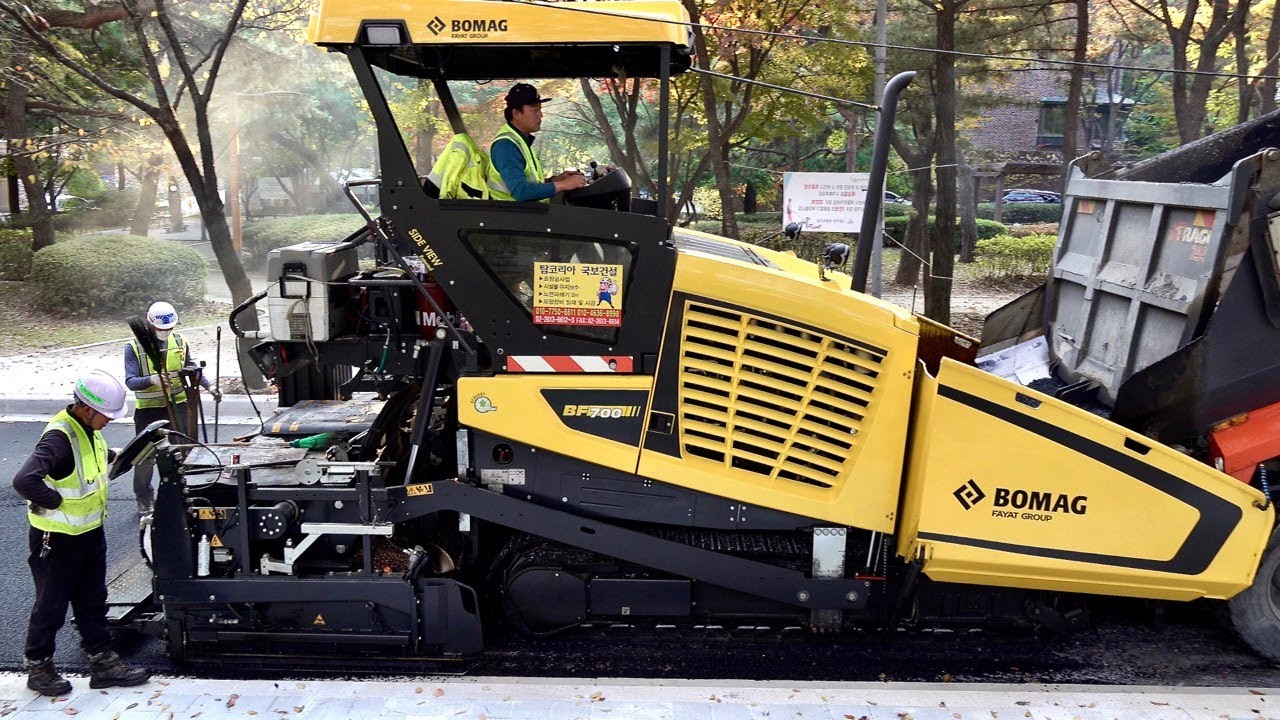 Amazing Korean Road Construction Process New Asphalt Driveway