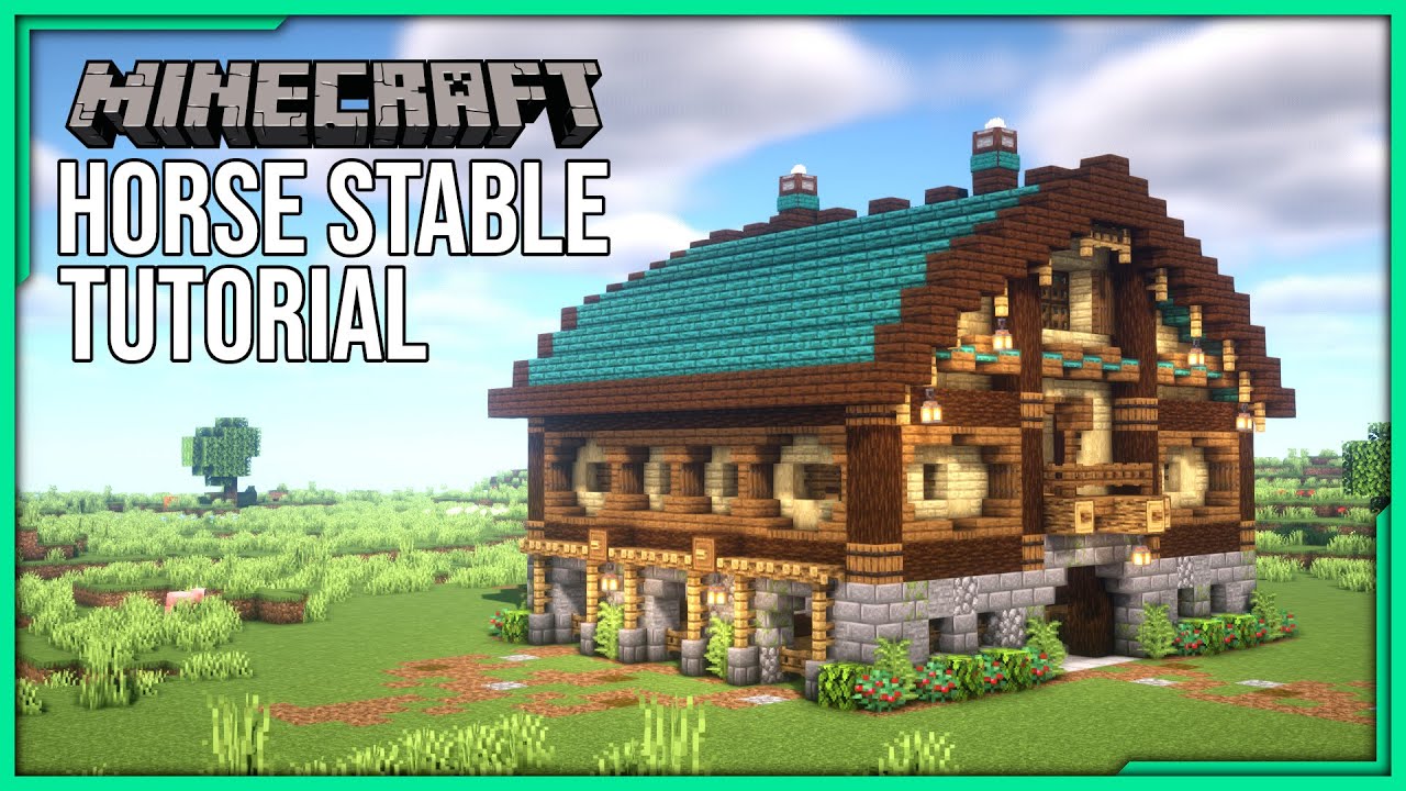 Minecraft How To Build A Horse Stable Tutorial Youtube