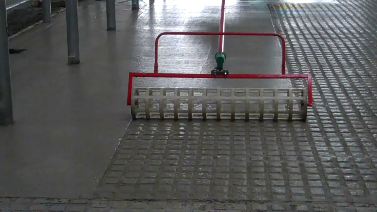 Roller For Grooving Concrete Youtube
