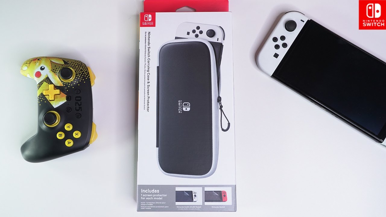 Unboxing Nintendo Switch Oled Carrying Case Screen Protector Youtube