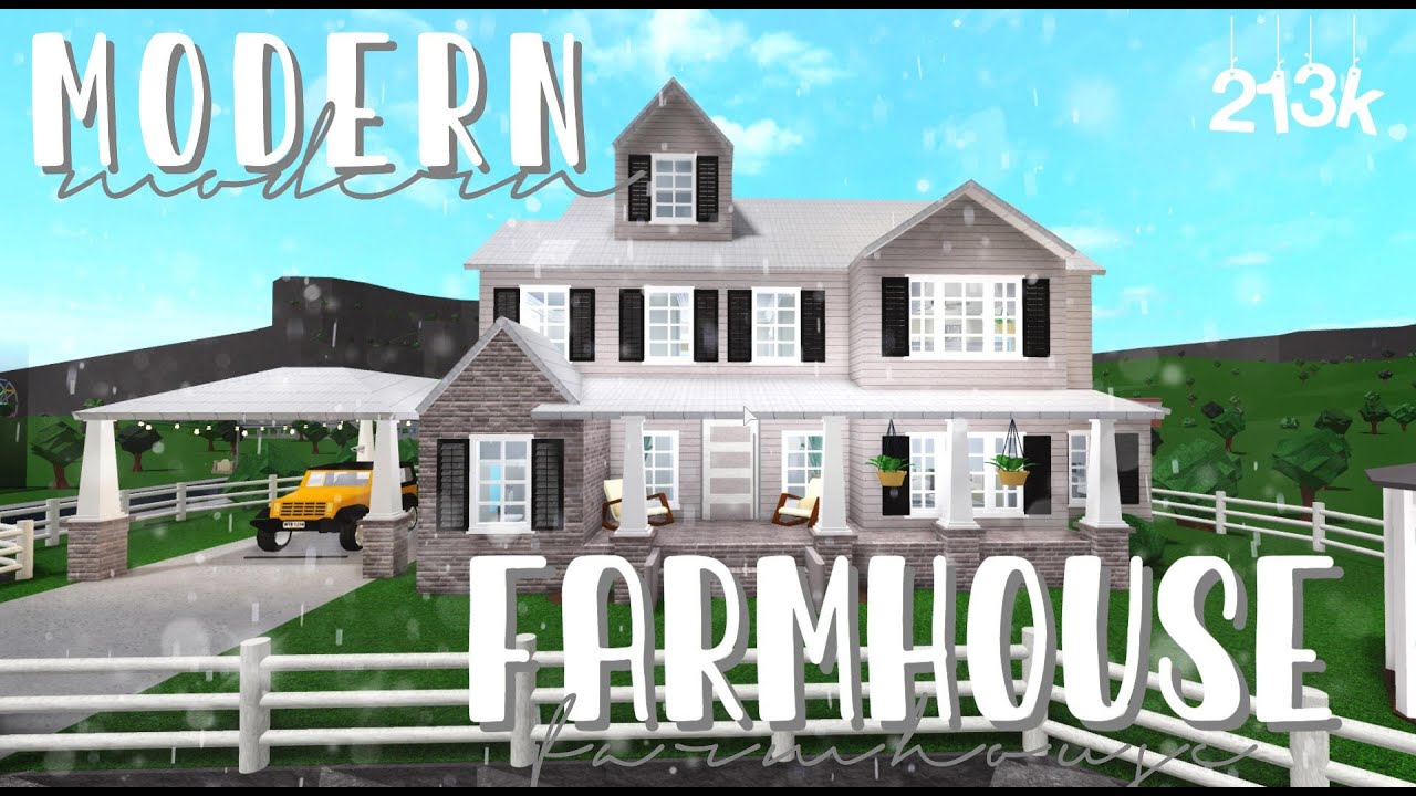 Bloxburg Modern Farmhouse 213k Youtube