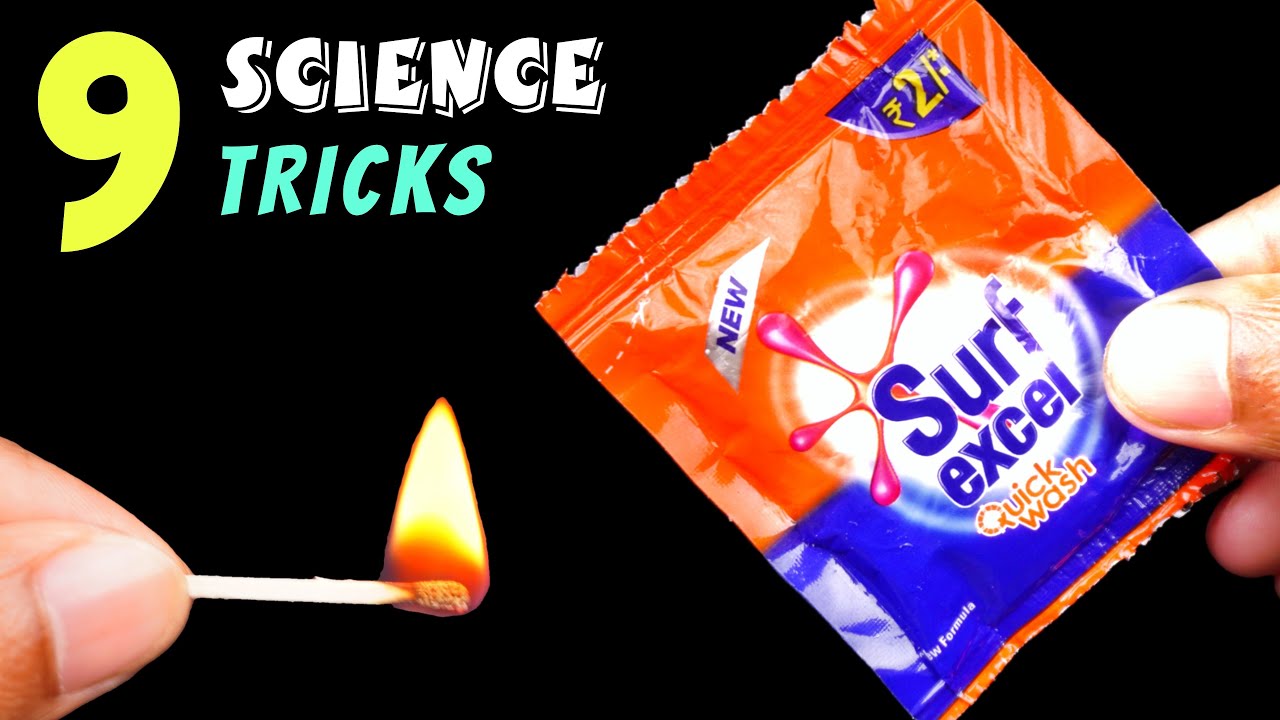 9 Simple Easy Science Experiments At Home Youtube