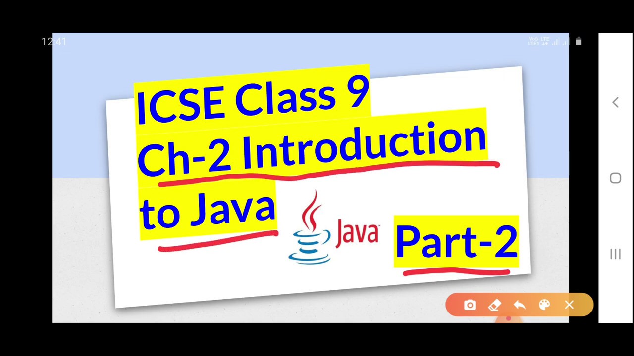 Class 9 Ch 2 Introduction To Java Part 2 Youtube