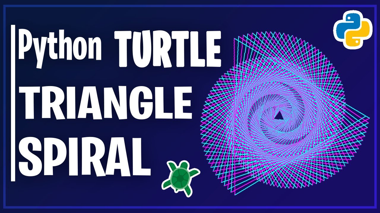 How To Draw Triangle Spiral Using Python Turtle Python Turtle