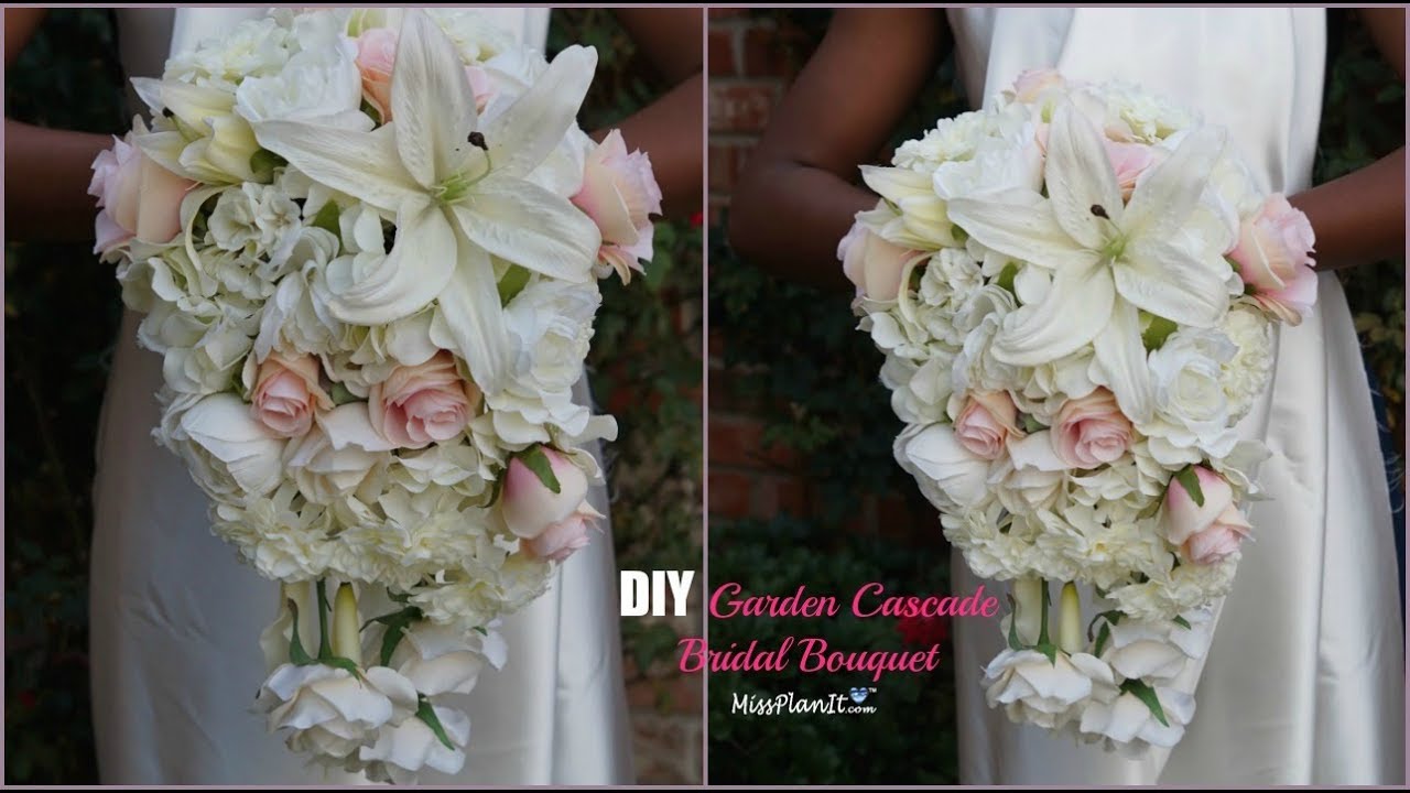 Diy Garden Cascading Bridal Wedding Bouquet Diy Wedding Bouquet Diy