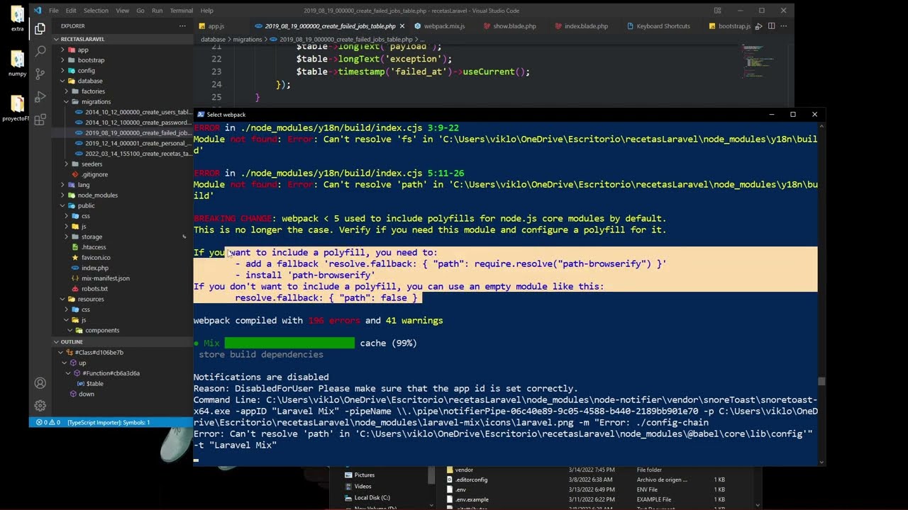 Solución Breaking Change Webpack 5 Used To Include Polyfills For Node