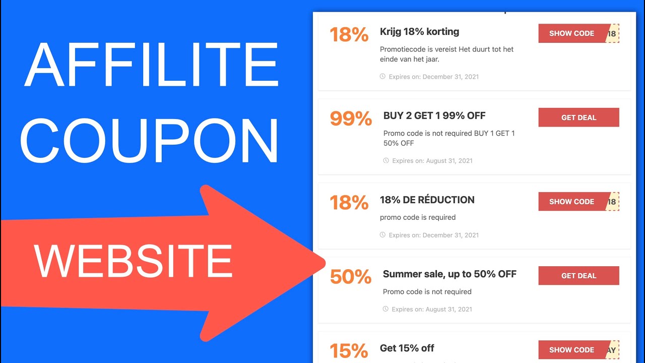 How To Make Affiliate Coupons And Deals Website With Wordpress