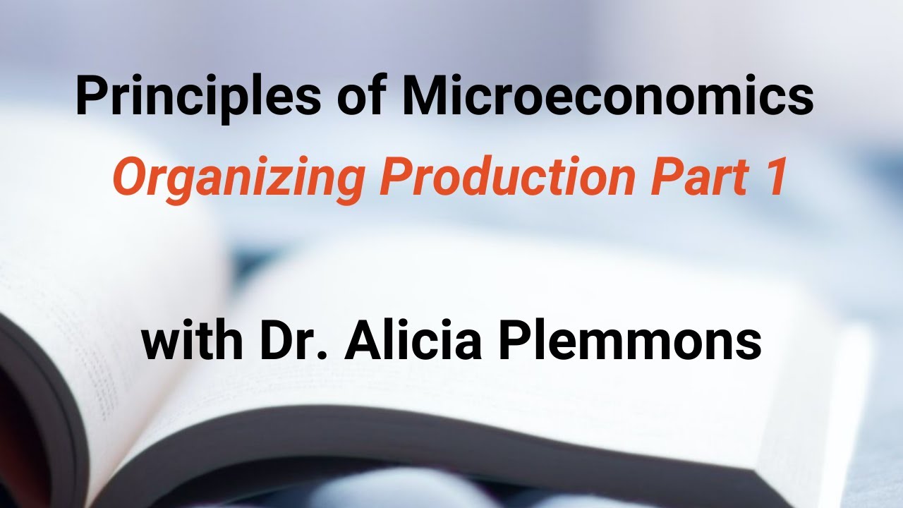 Econ 112 Ch 10 Part 1 Organizing Production Youtube